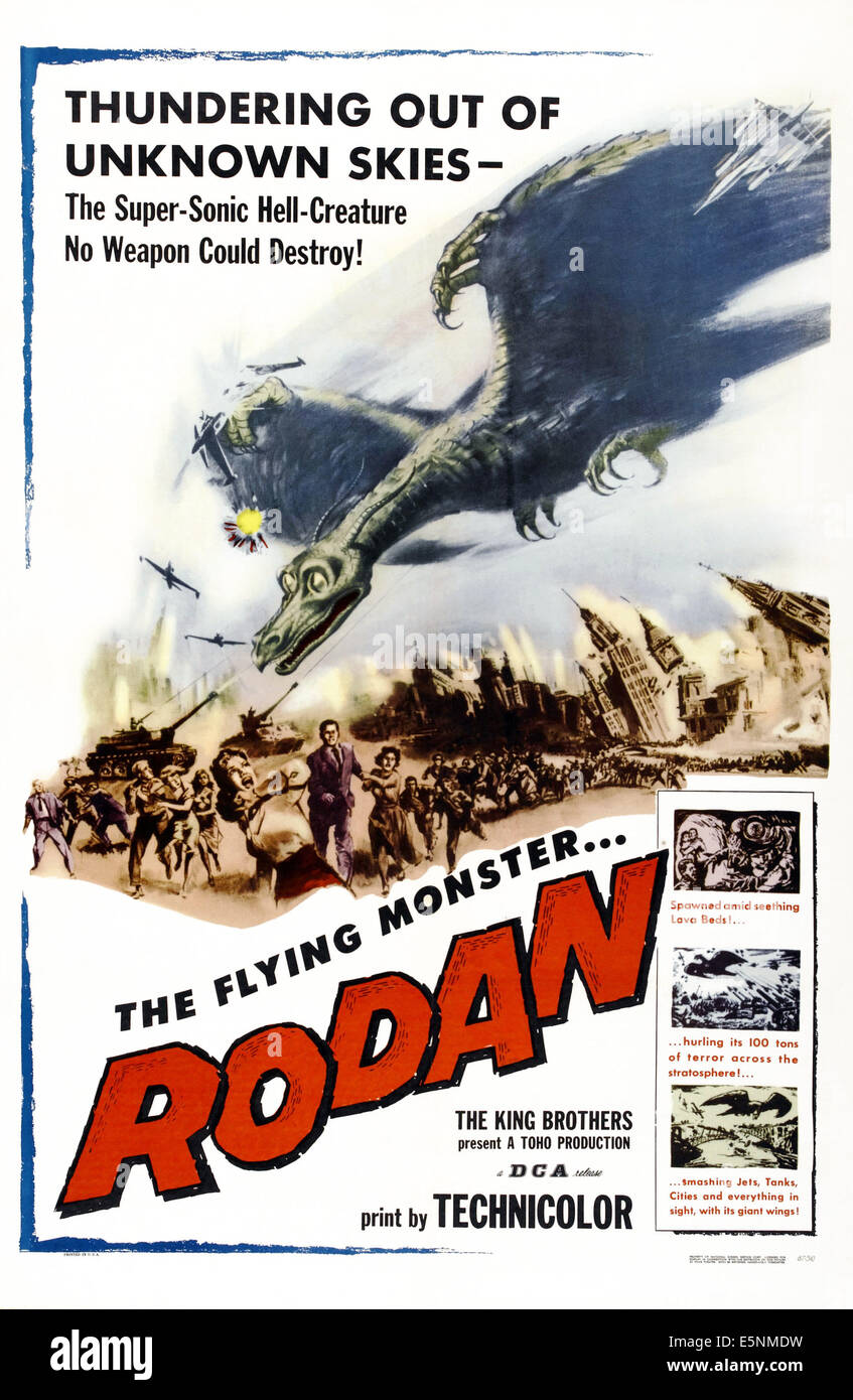 RODAN, 1957, poster art Stock Photo - Alamy