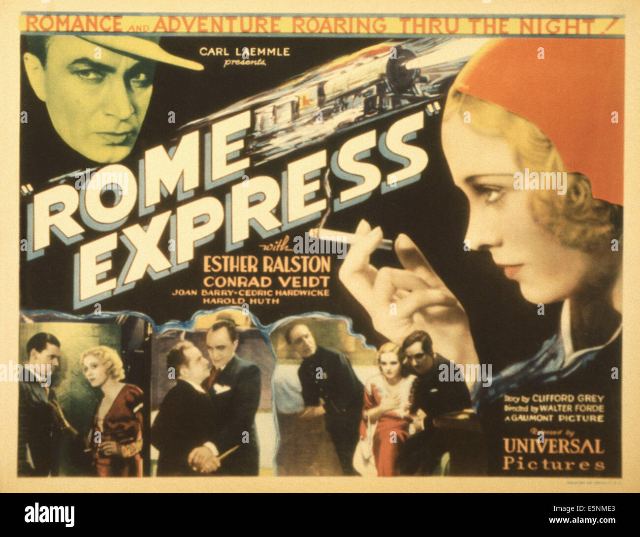ROME EXPRESS, US poster, Conrad Veidt (top), Esther Ralston (right ...