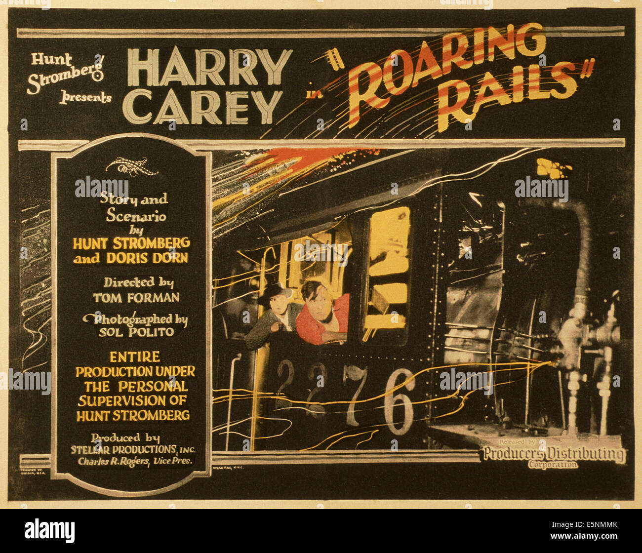 ROARING RAILS, US poster, from left: Edith Roberts, Harry Carey, 1924 ...