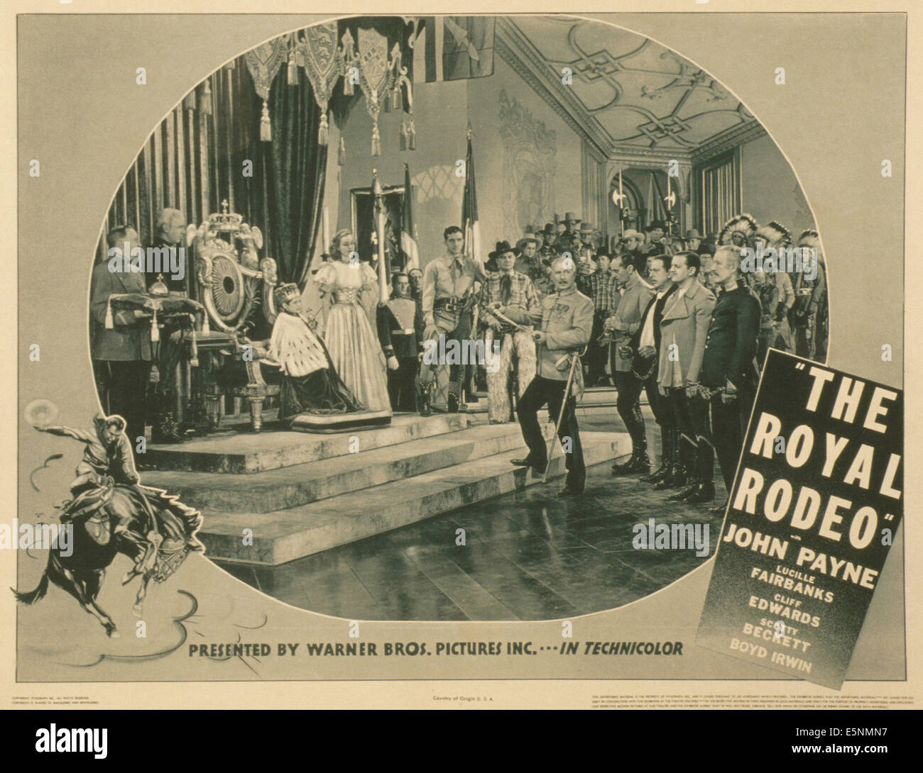 THE ROYAL RODEO, US lobbycard, from left: Scotty Beckett (crown ...