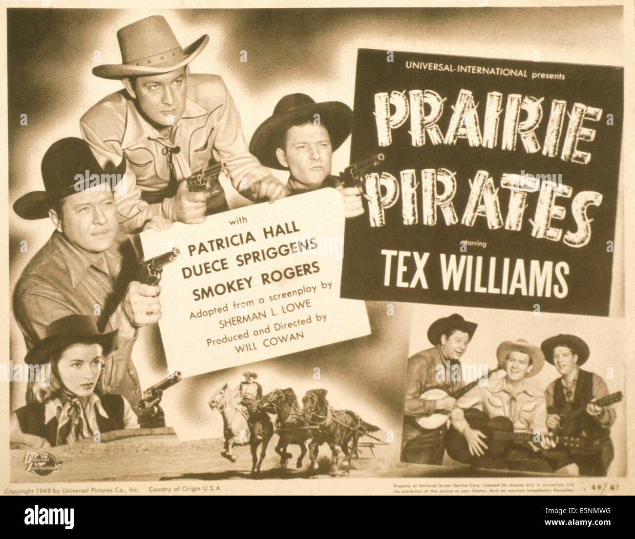 PRAIRIE PIRATES, US poster, from left: Patricia Hall (bottom), Smokey ...
