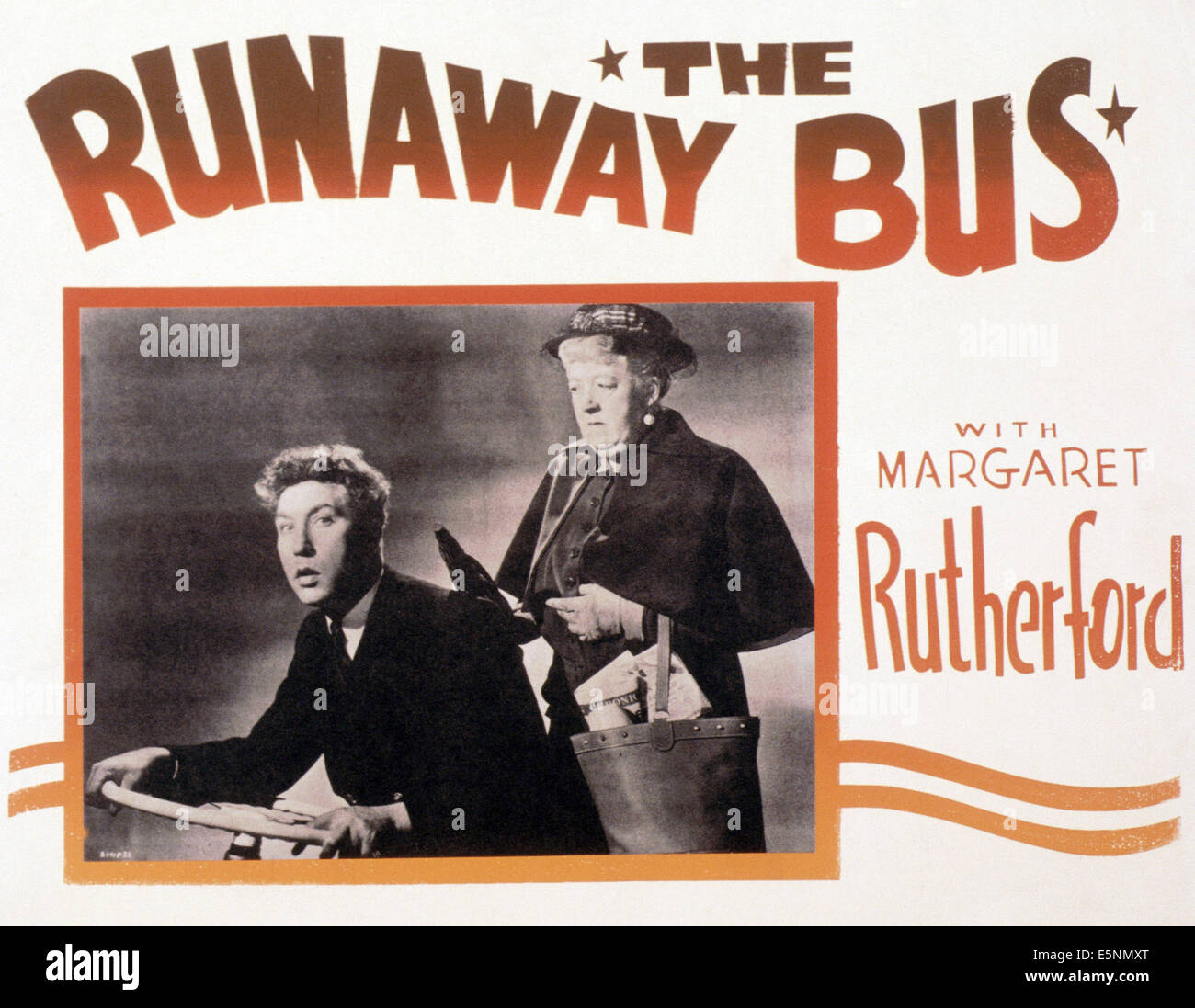THE RUNAWAY BUS, US lobbycard, from left: Frankie Howard, Margaret ...