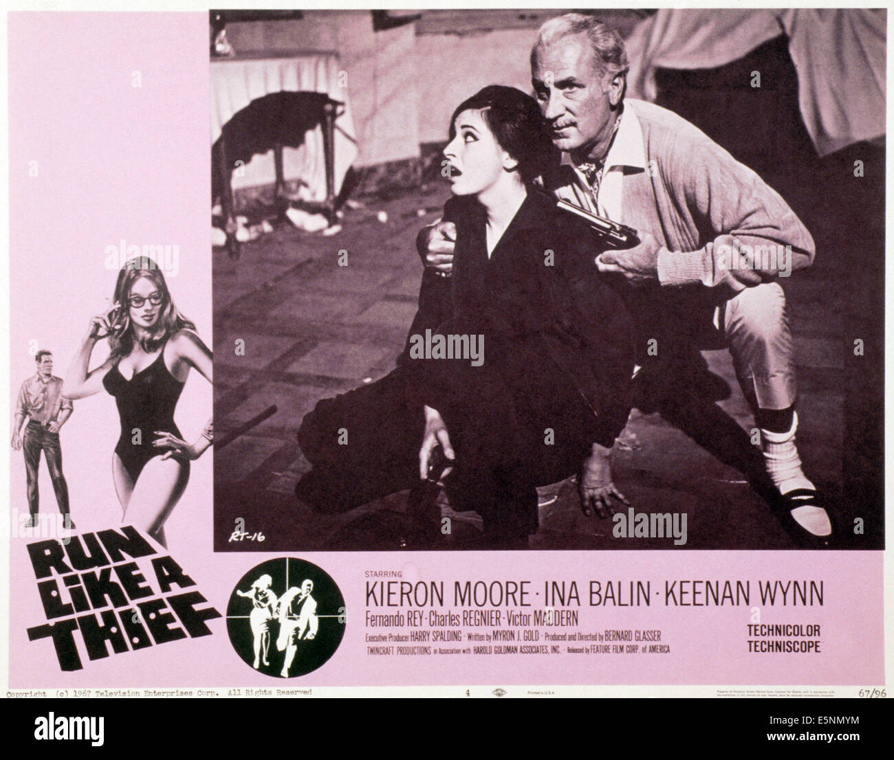 RUN LIKE A THIEF, US lobbycard, from left: Ina Balin, Keenan Wynn, 1968 ...