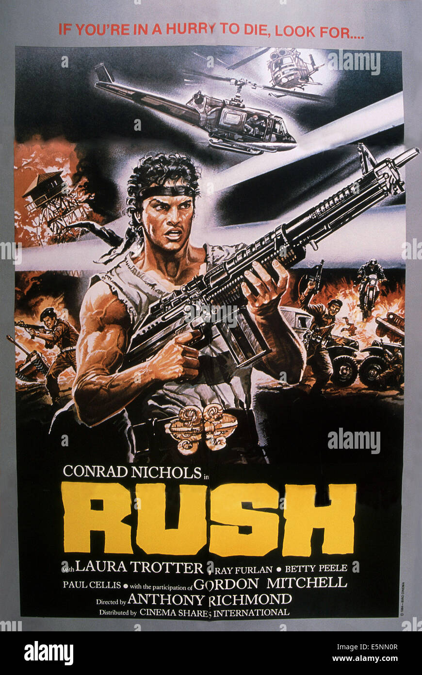 RUSH, (aka RUSH: THE ASSASSIN), US poster, Bruno Minniti as Conrad ...