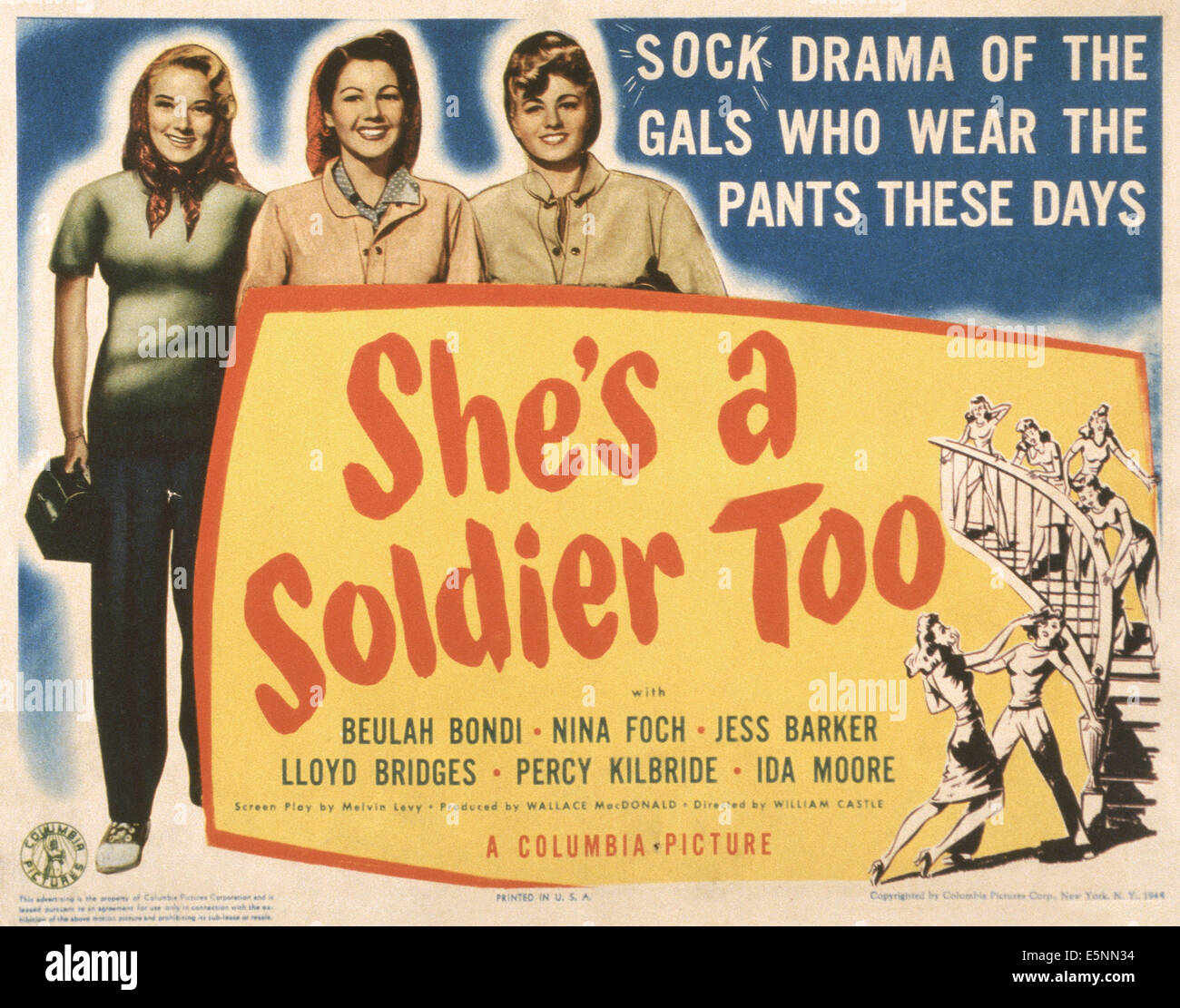 SHE'S A SOLDIER TOO, US poster, from left: Nina Foch, Jeanne Bates ...