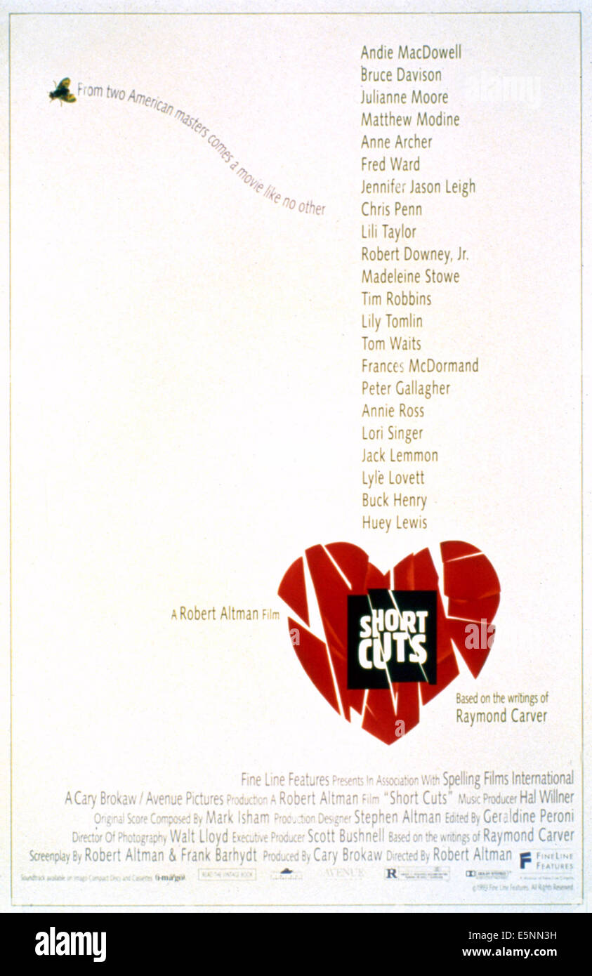 SHORT CUTS, Poster, 1993. (c) Fine Line Features/ Courtesy: Everett ...
