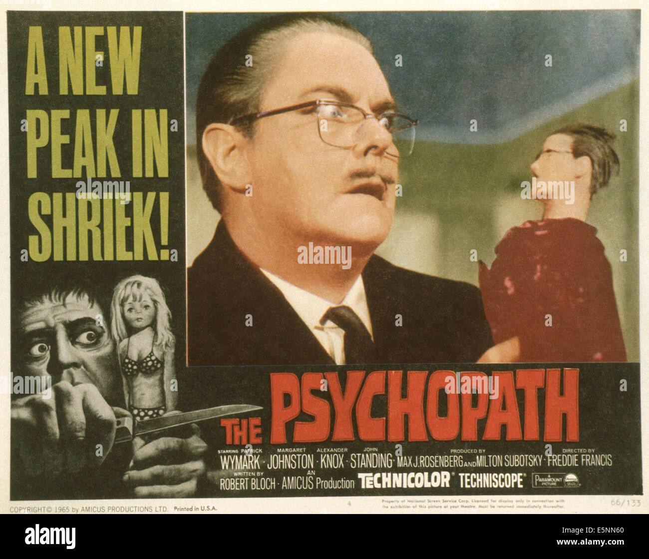 THE PSYCHOPATH, US poster, Thorley Walters, 1966 Stock Photo - Alamy