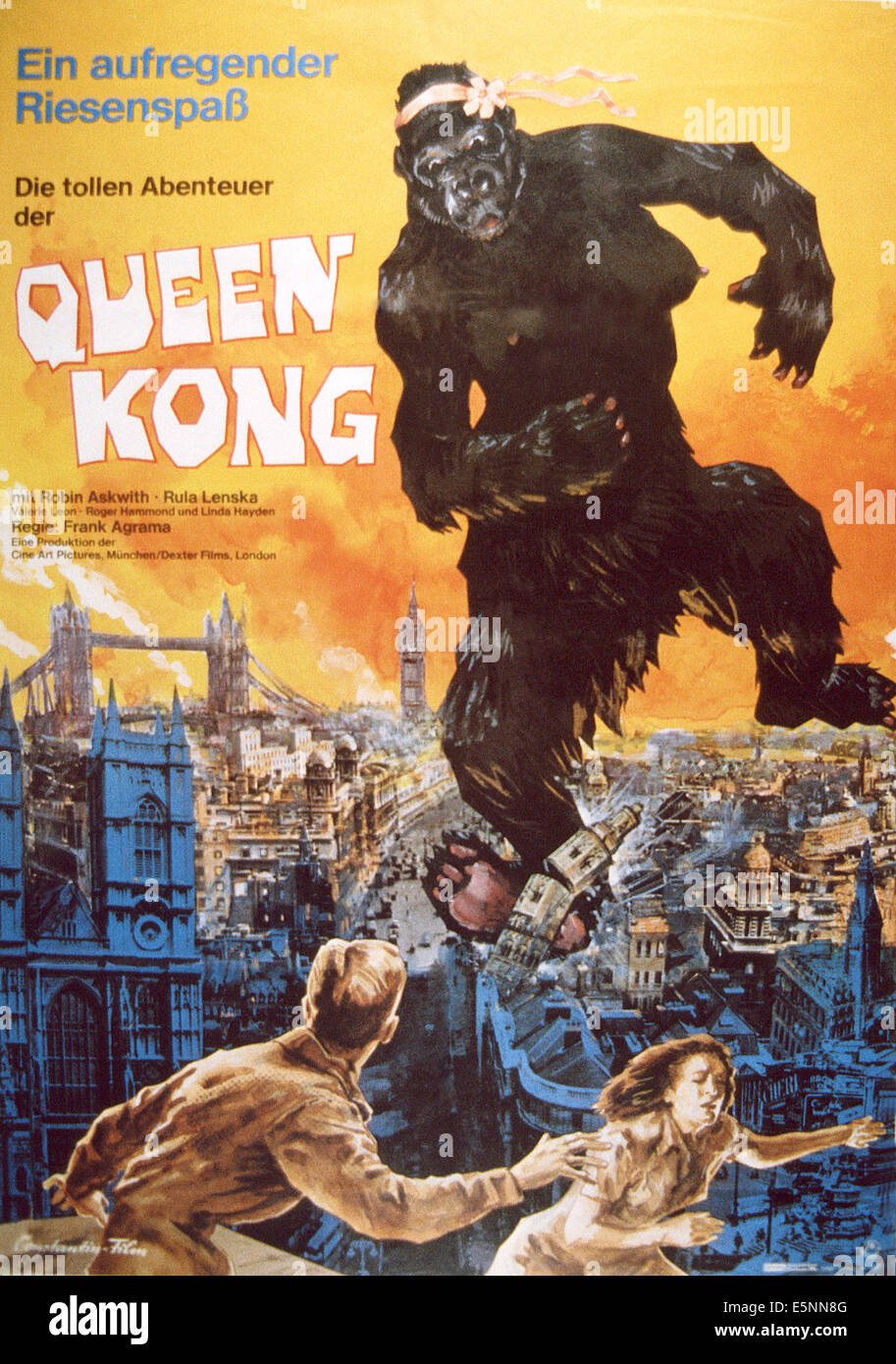 QUEEN KONG, German poster, 1976 Stock Photo - Alamy