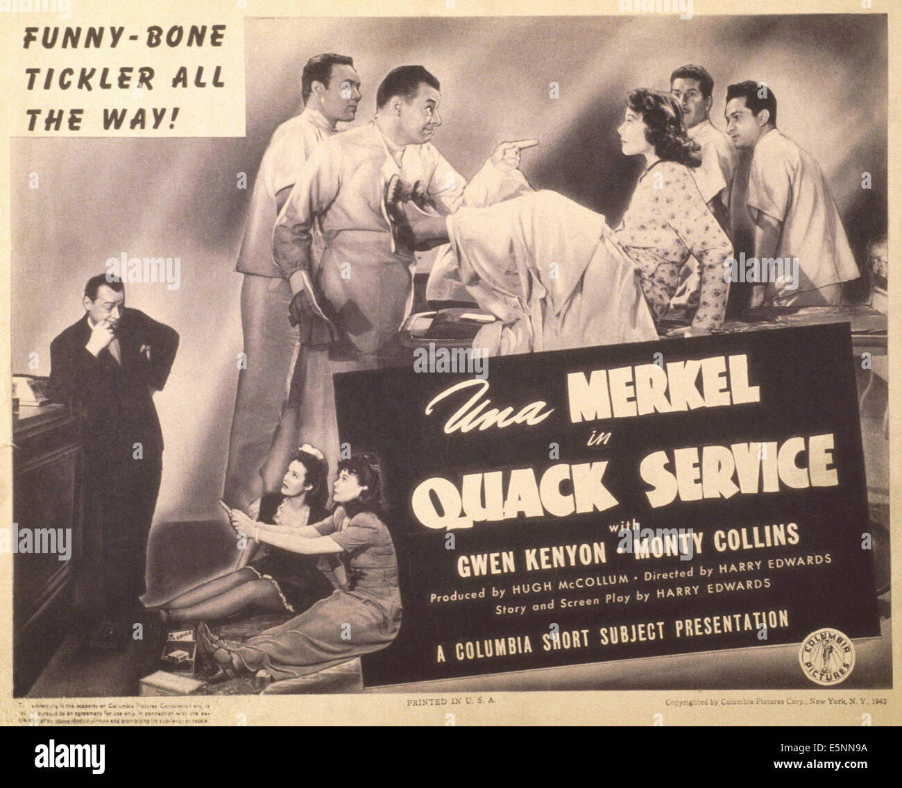 QUACK SERVICE, US poster, bottom from left: Monte Collins, Gwen Kenyon ...