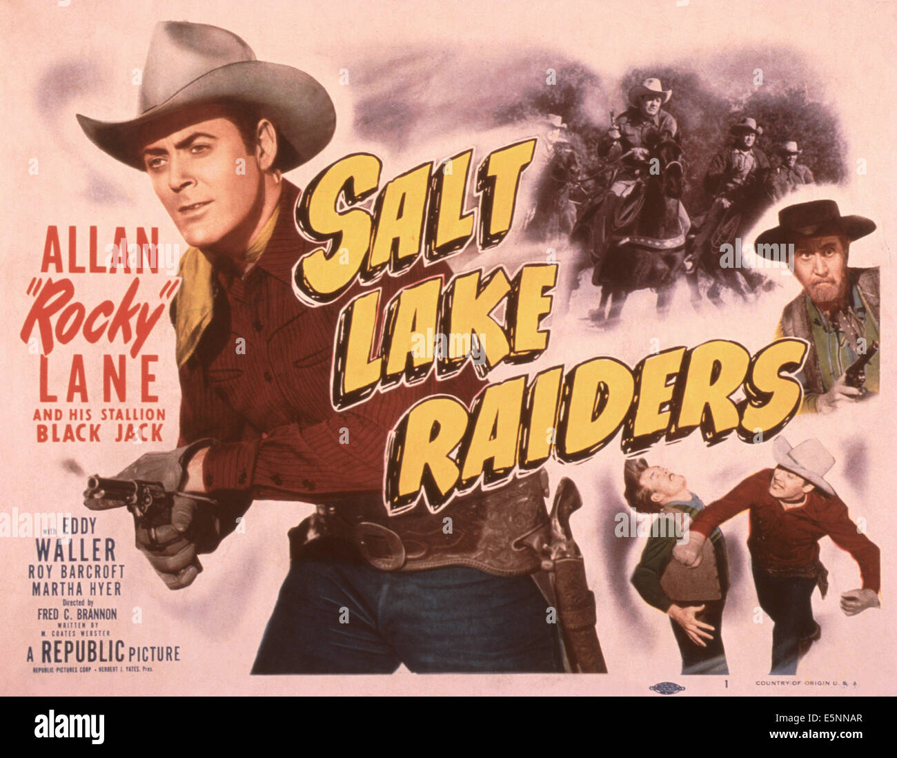 SALT LAKE RAIDERS, US poster, Allan Lane (left), Eddy Waller (top right ...