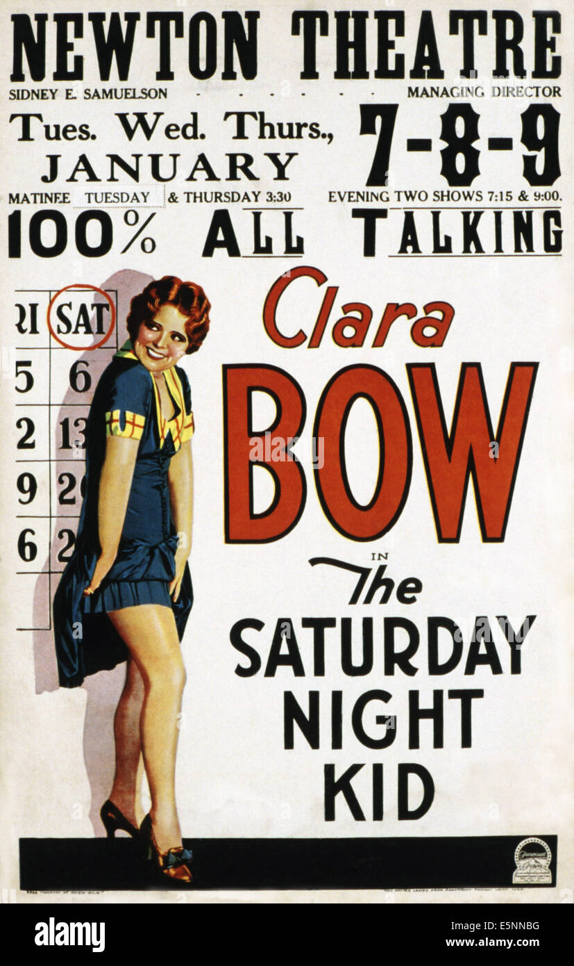 THE SATURDAY NIGHT KID, Clara Bow, 1929 Stock Photo - Alamy