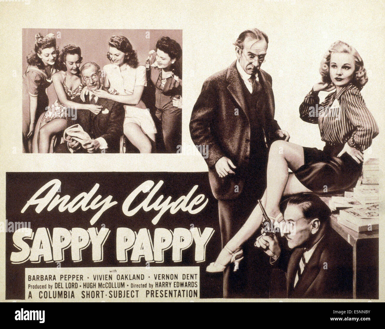SAPPY PAPPY, US poster, Andy Clyde (seated top and standing), Vernon ...