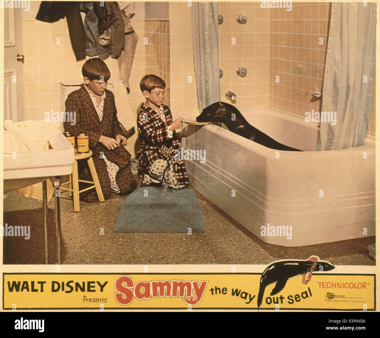 SAMMY, THE WAY-OUT SEAL, US lobbycard, form left: Michael McGreevey ...