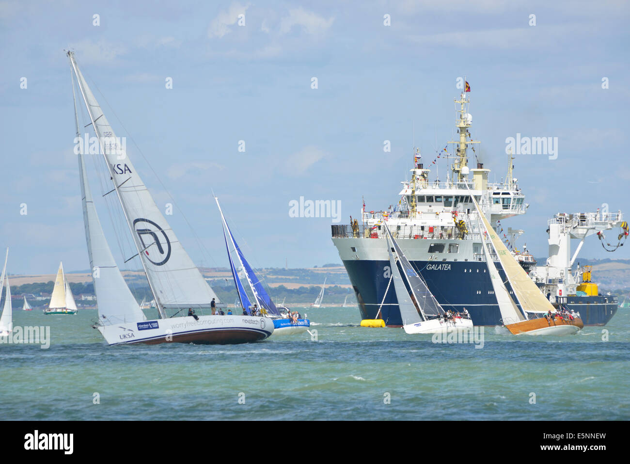 Sailing past thv galatea hi-res stock photography and images - Alamy