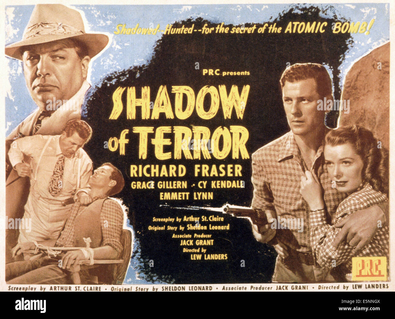 SHADOW OF TERROR, US poster, left from top: Cy Kendall (twice), Richard ...