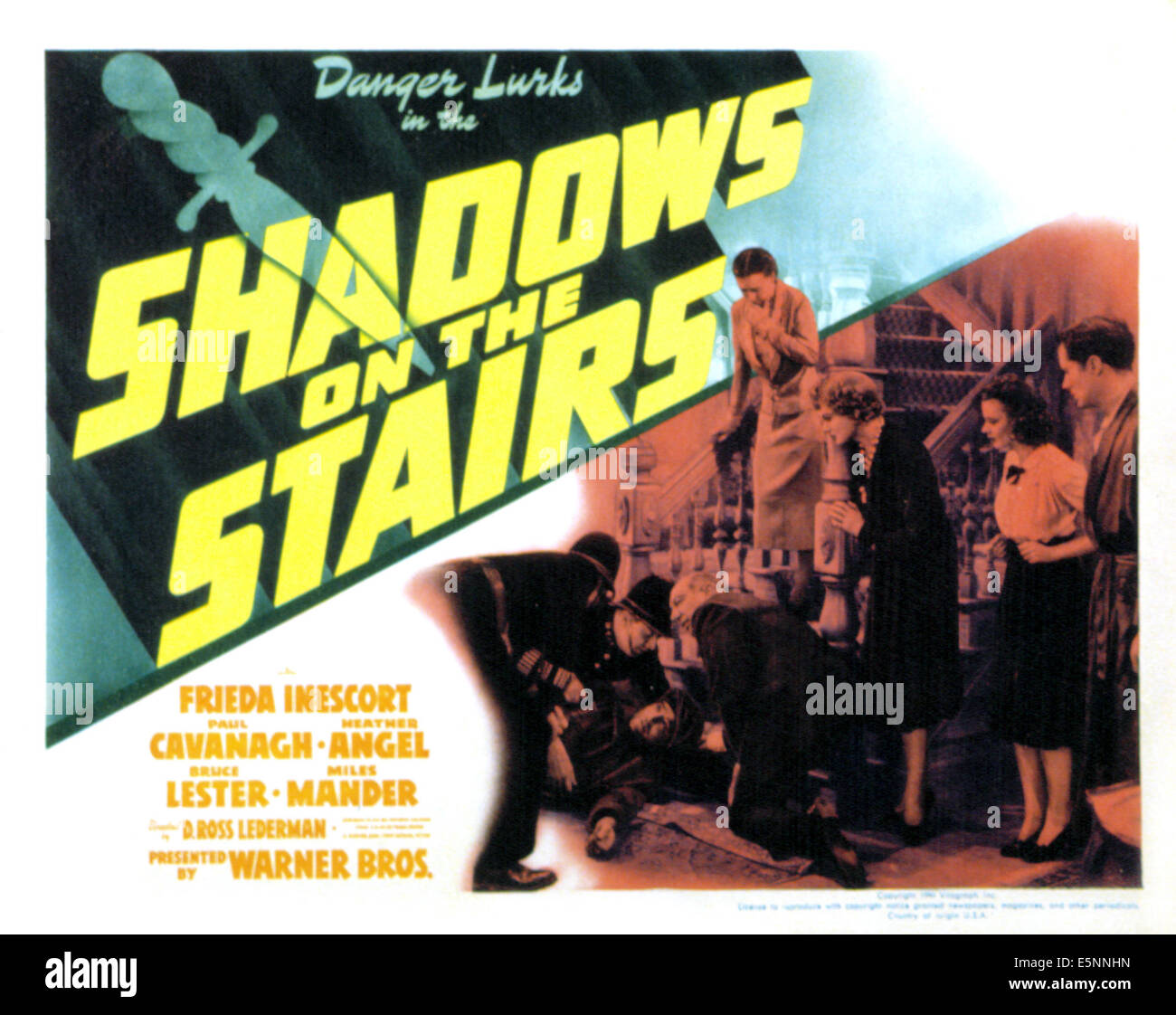 SHADOWS ON THE STAIRS, Charles Irwin, Turhan Bey, Lumsden Hare, Frieda ...