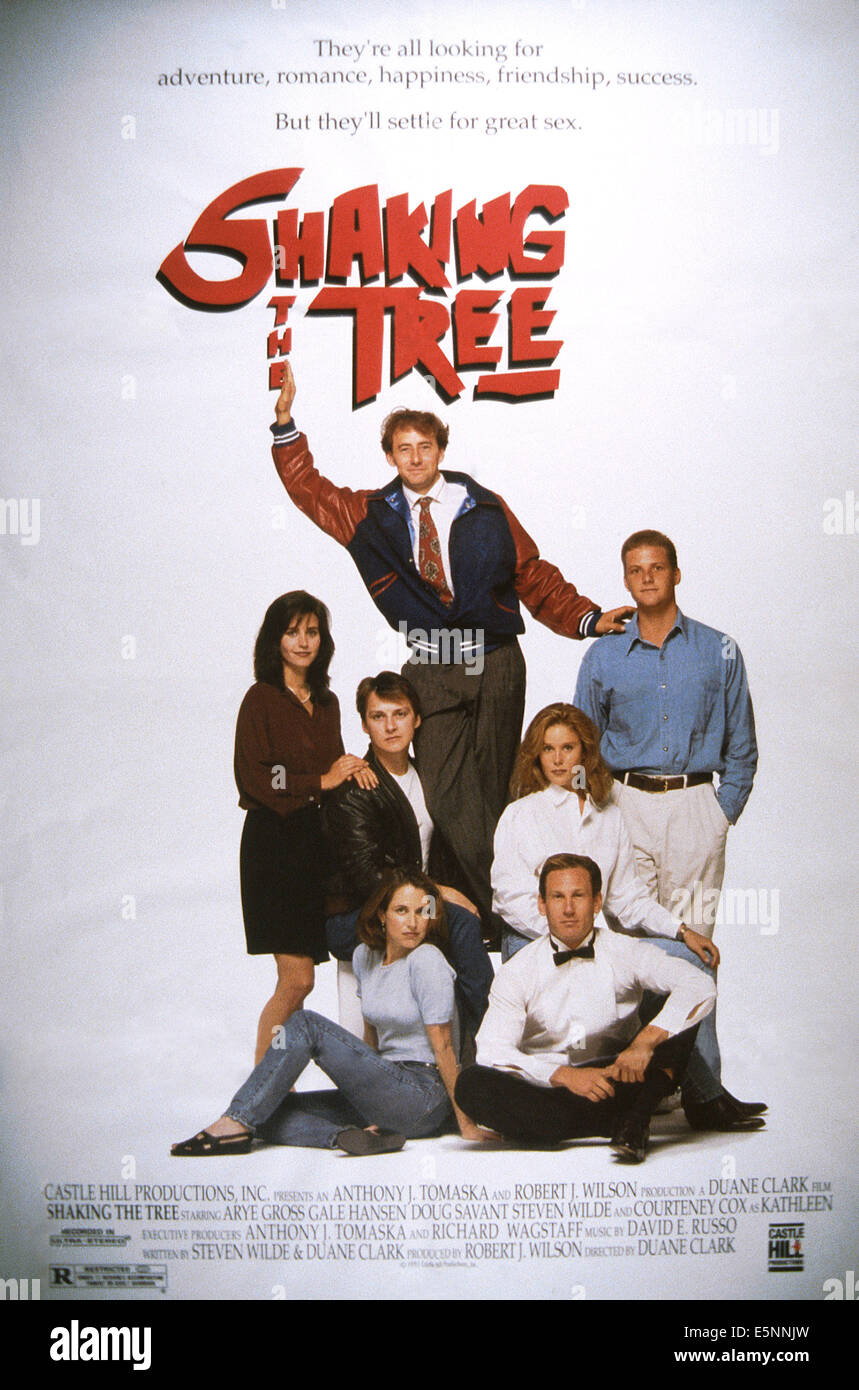 SHAKING THE TREE, US poster, top from left: Steven Wilde, Doug Savant ...