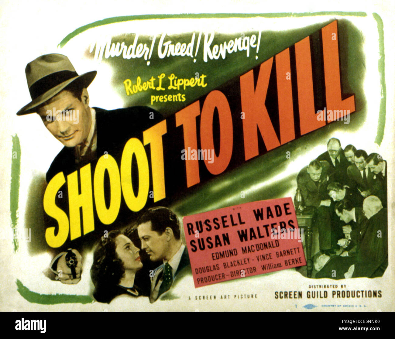 SHOOT TO KILL, Robert Kent, Luana Walters, Russell Wade, 1947 Stock ...