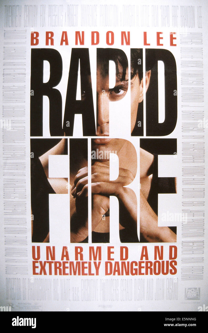 RAPID FIRE, US poster, Brandon Lee, 1992, TM & Copyright © 20th Century ...