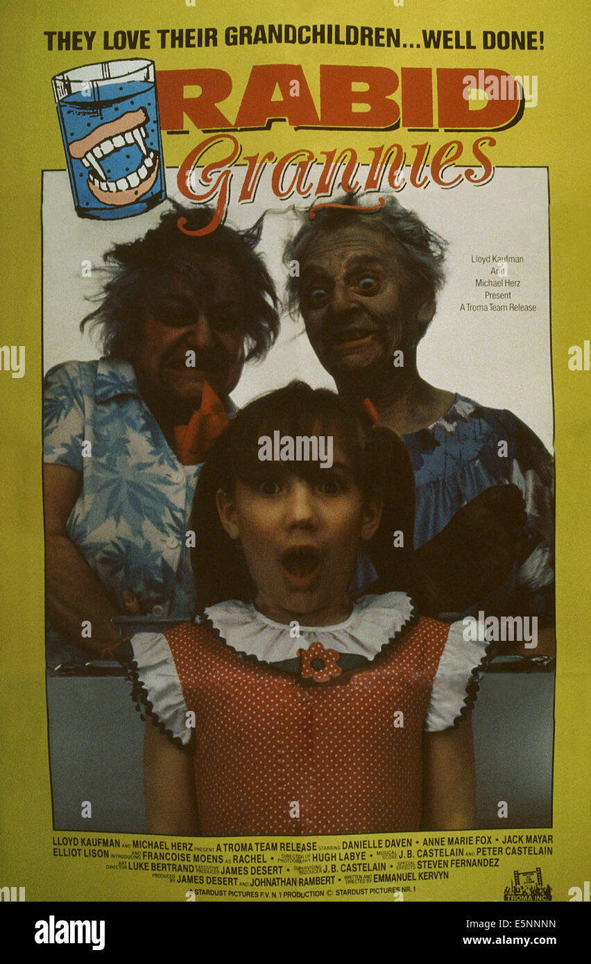 RABID GRANNIES, (aka LES MEMES CANNIBALES), US poster, 1988, © Troma ...
