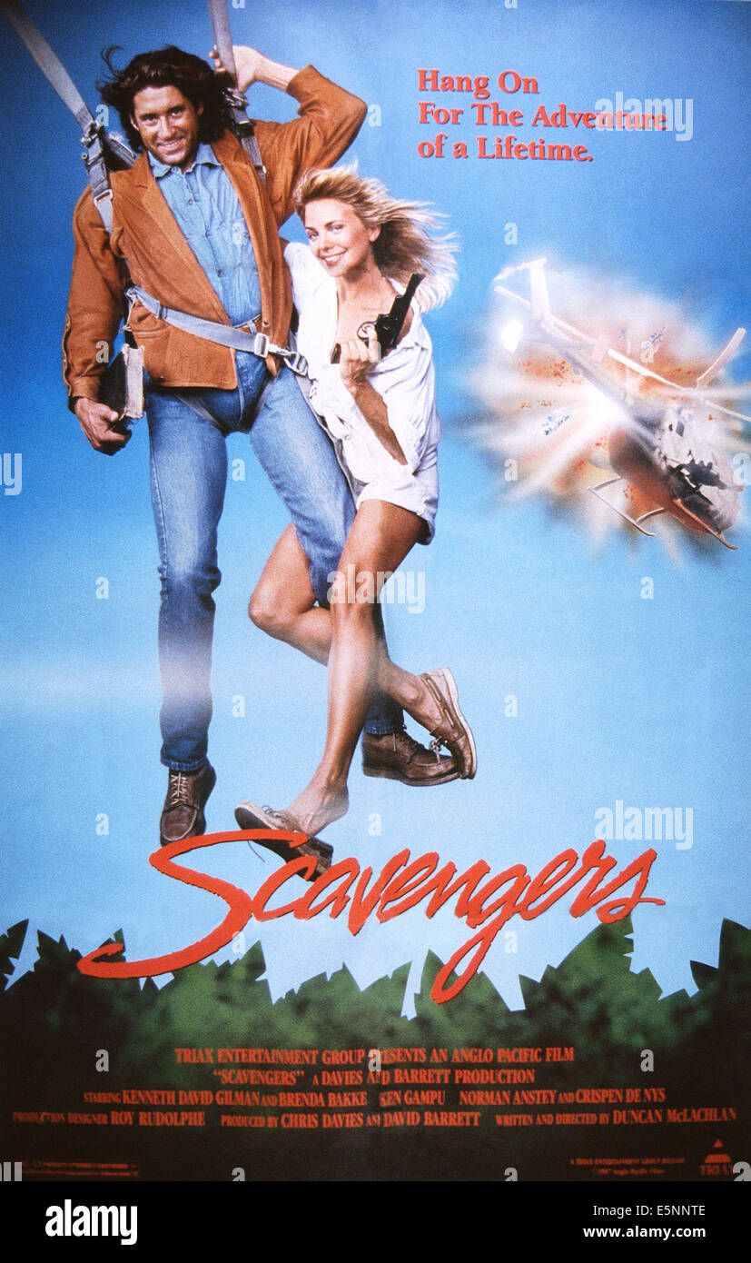 SCAVENGERS, US poster art, from left: Kip Gilman, Brenda Bakke, 1987 ...