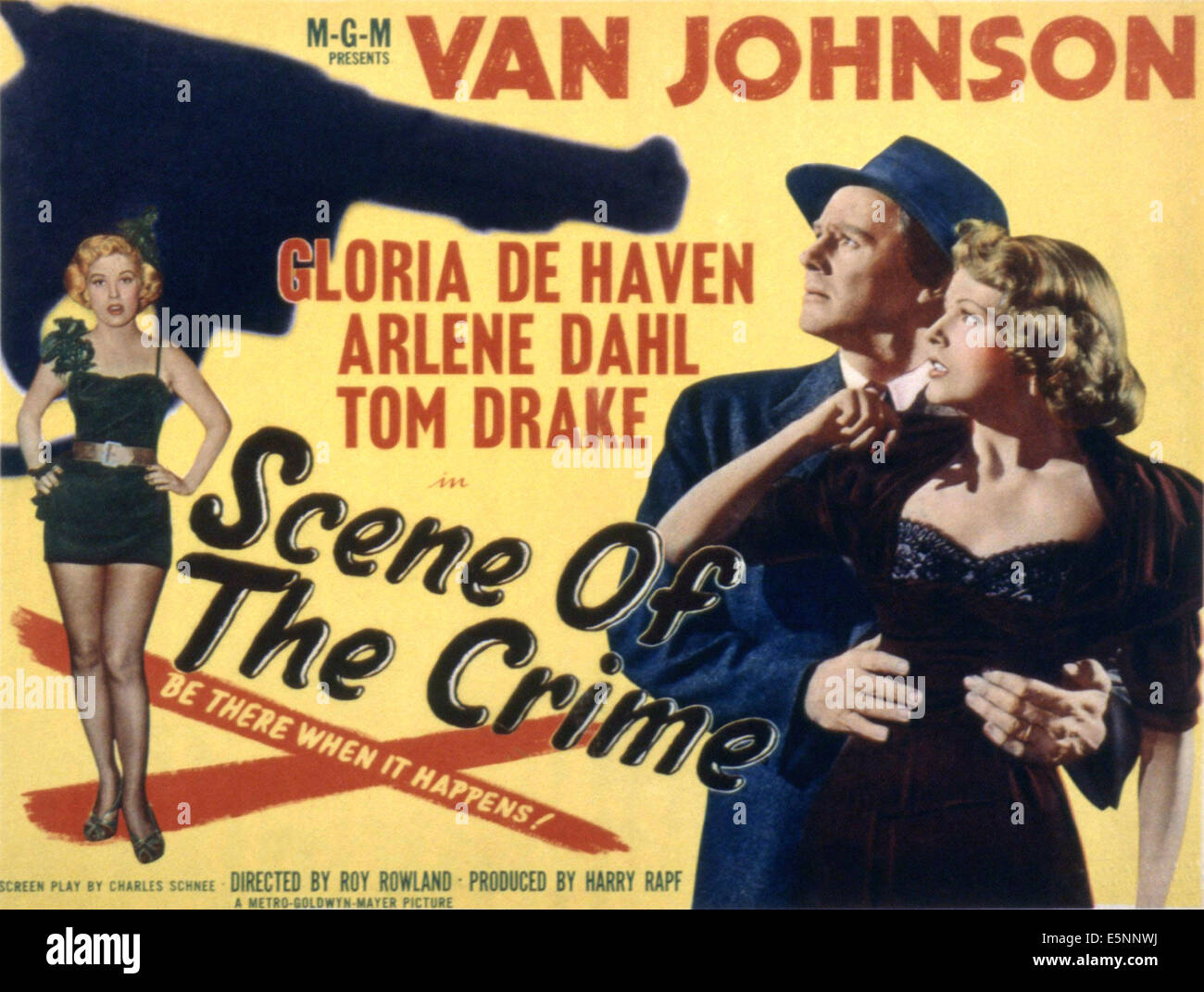SCENE OF THE CRIME, Gloria DeHaven, Van Johnson, Arlene Dahl, 1949 ...