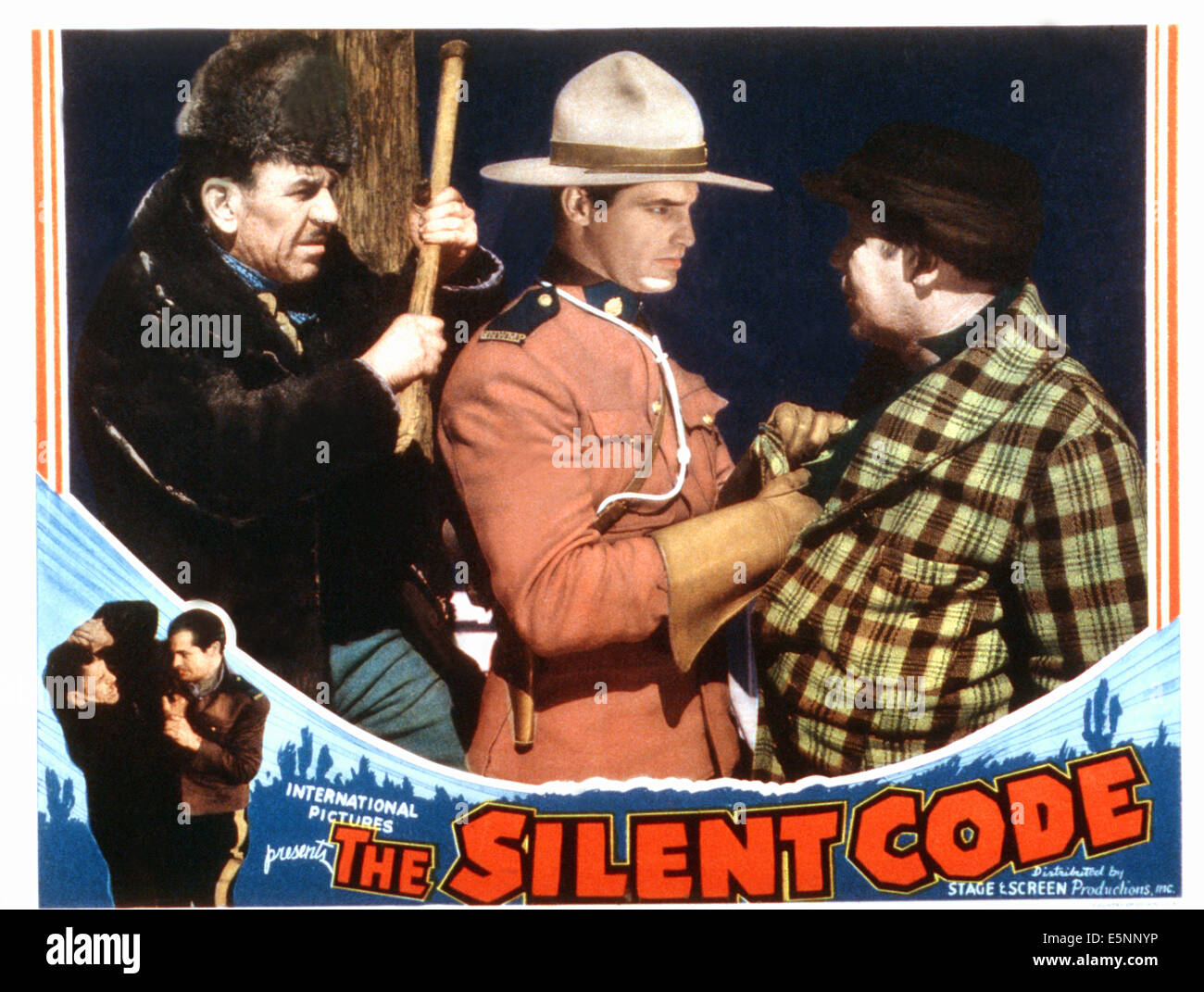 THE SILENT CODE: from left: Pat Harmon, Kane Richmond, Ben Corbett, 1935 Stock Photo - Alamy