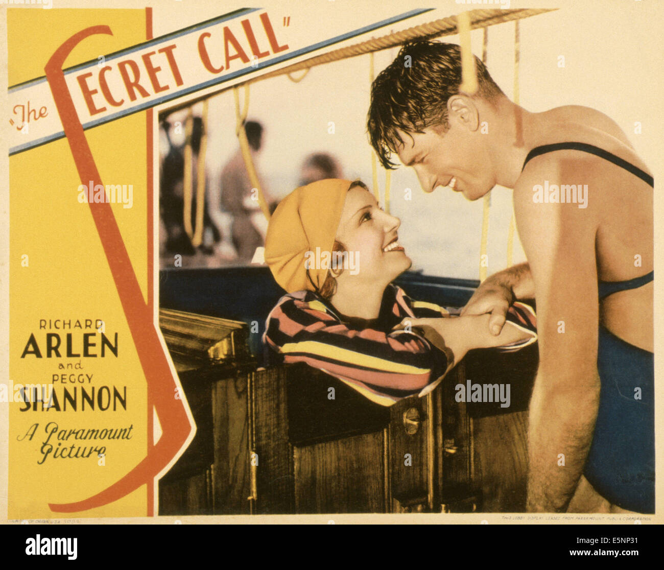 THE SECRET CALL, US lobbycard, from left: Peggy Shannon, Richard Arlen ...