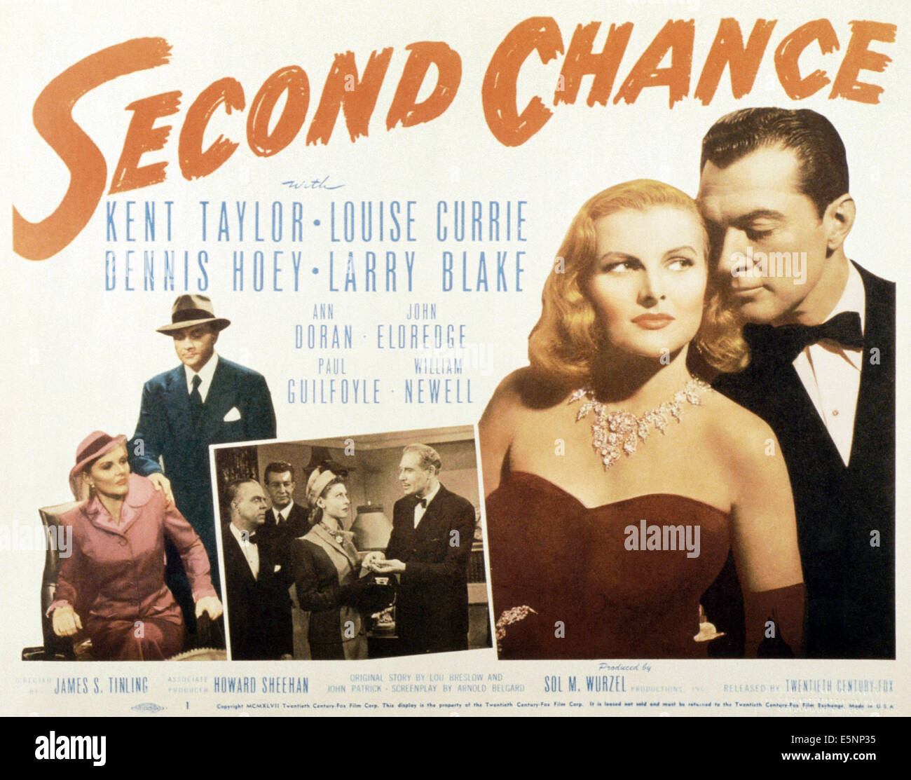 SECOND CHANCE, US poster, front from left: Louise Currie, Larry Blake ...