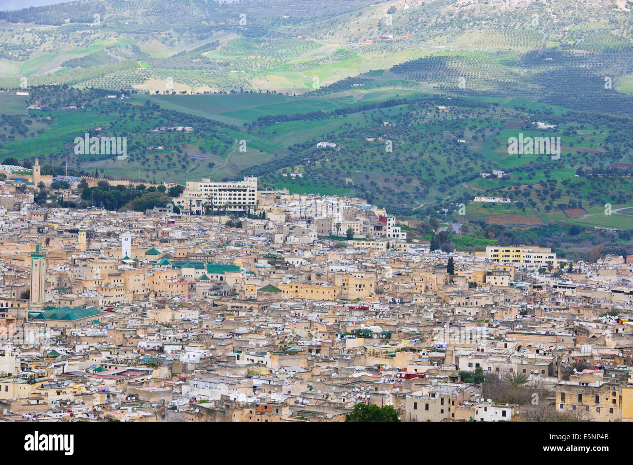 Fez City Skyline looking East and West,Souk,Surrounding Hills,City ...