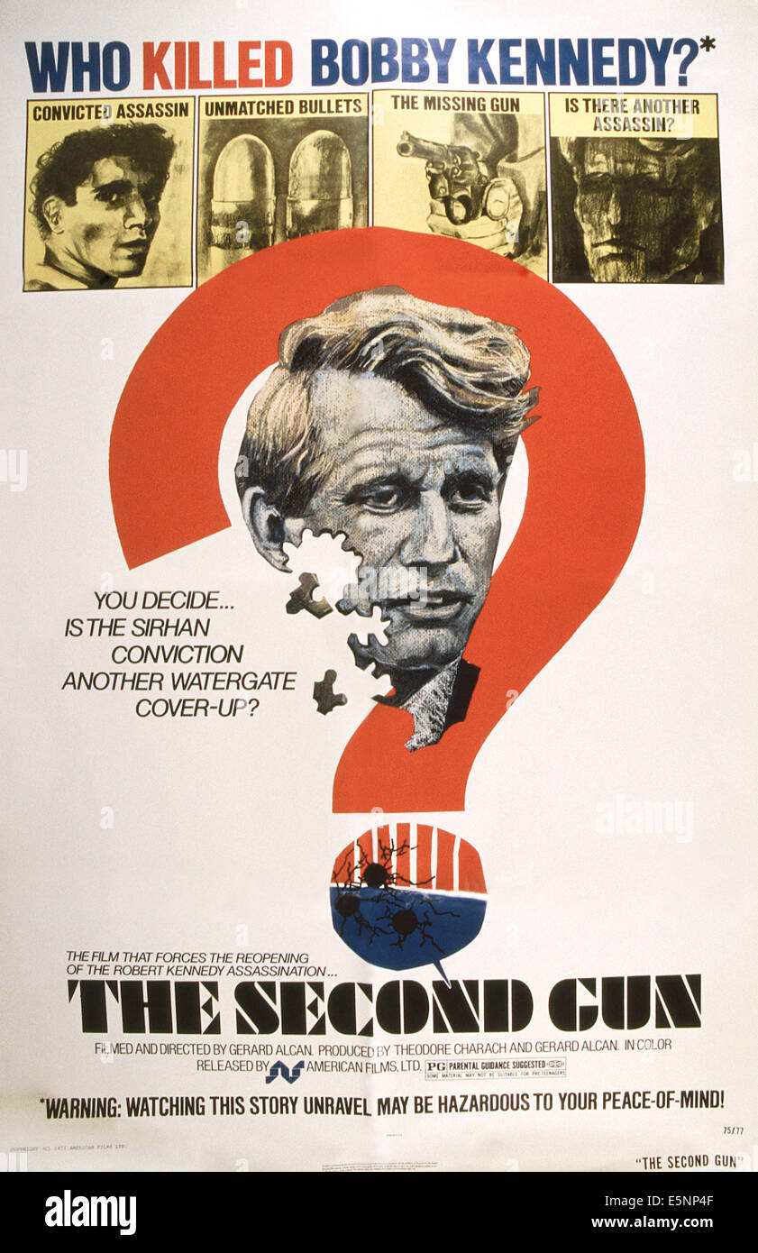 THE SECOND GUN, US poster, Robert F. Kennedy, 1973 Stock Photo - Alamy