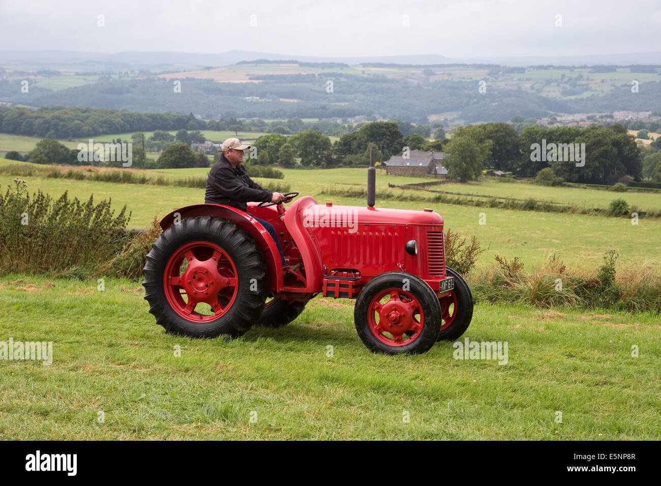 David Brown Cropmaster tractor taking part in a vintage tractor parade ...