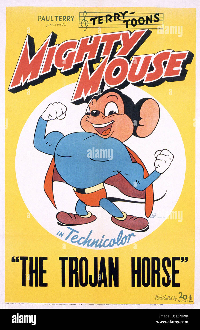 THE TROJAN HORSE, (aka MIGHTY MOUSE IN THE TROJAN HORSE), US poster ...
