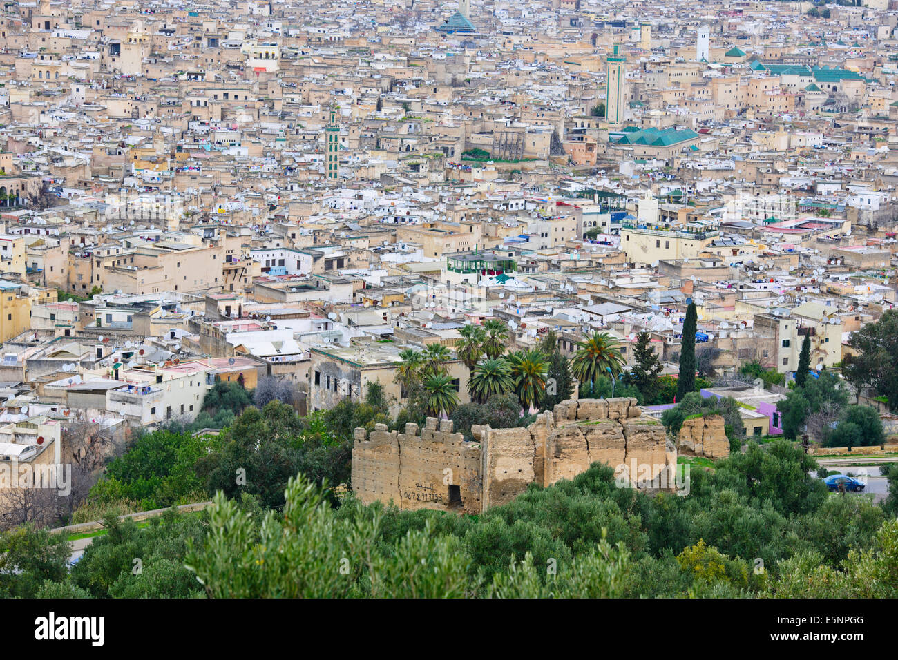 Fez City Skyline looking East and West,Souk,Surrounding Hills,City ...
