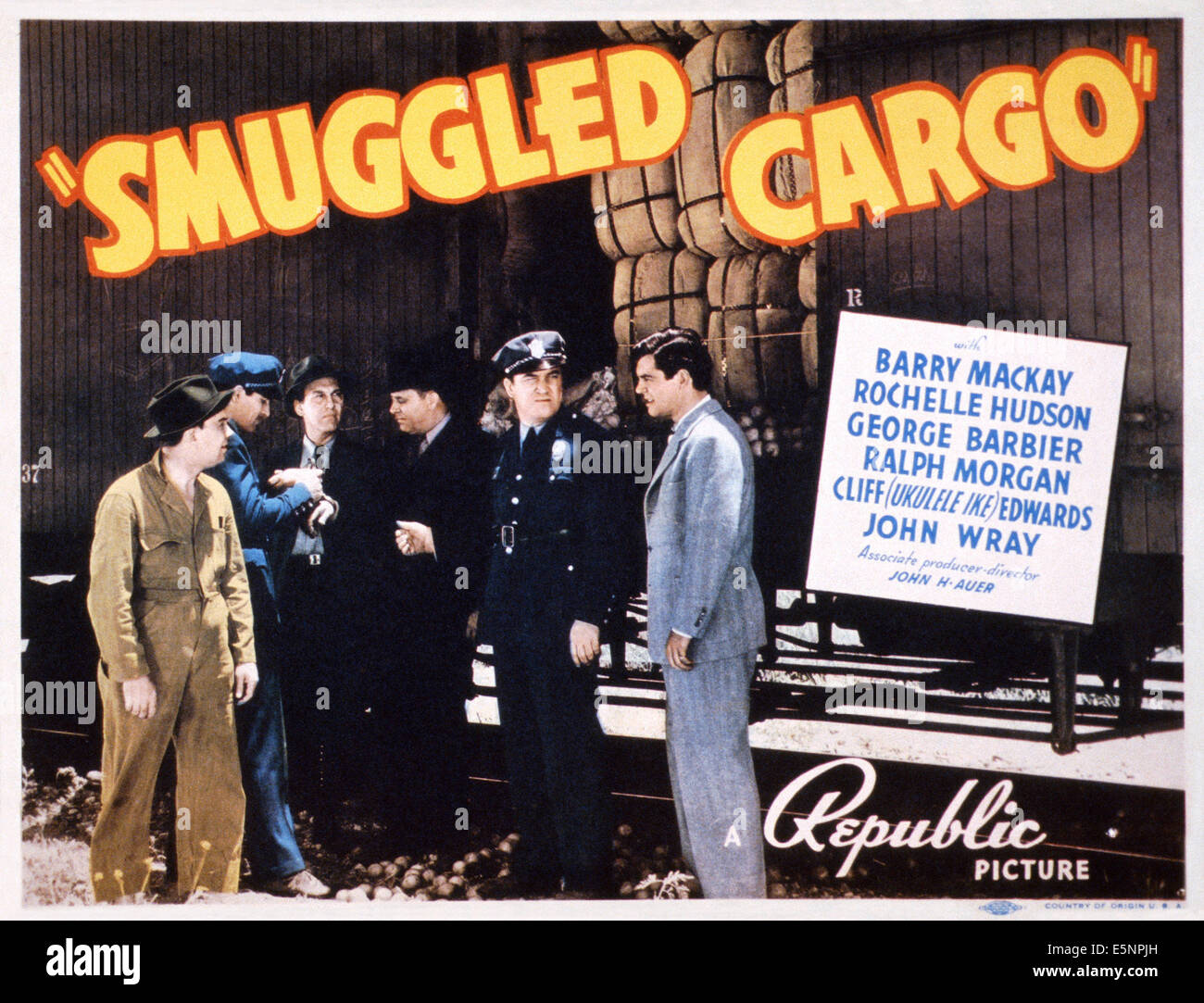 SMUGGLED CARGO, US lobbycard, Barry MacKay (right), 1939 Stock Photo ...