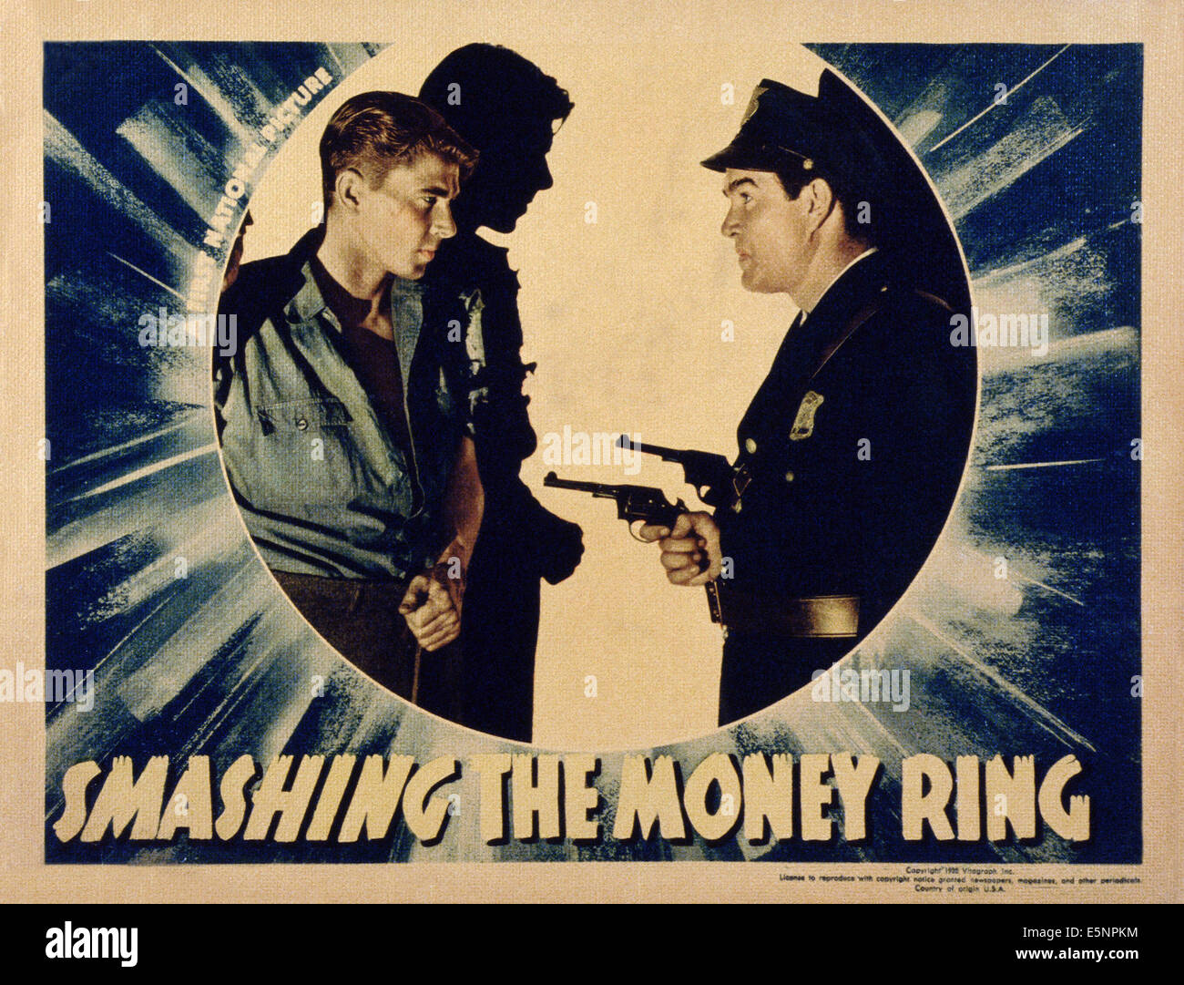 SMASHING THE MONEY RING, US lobbycard, from left, Ronald Reagan, Ralph ...
