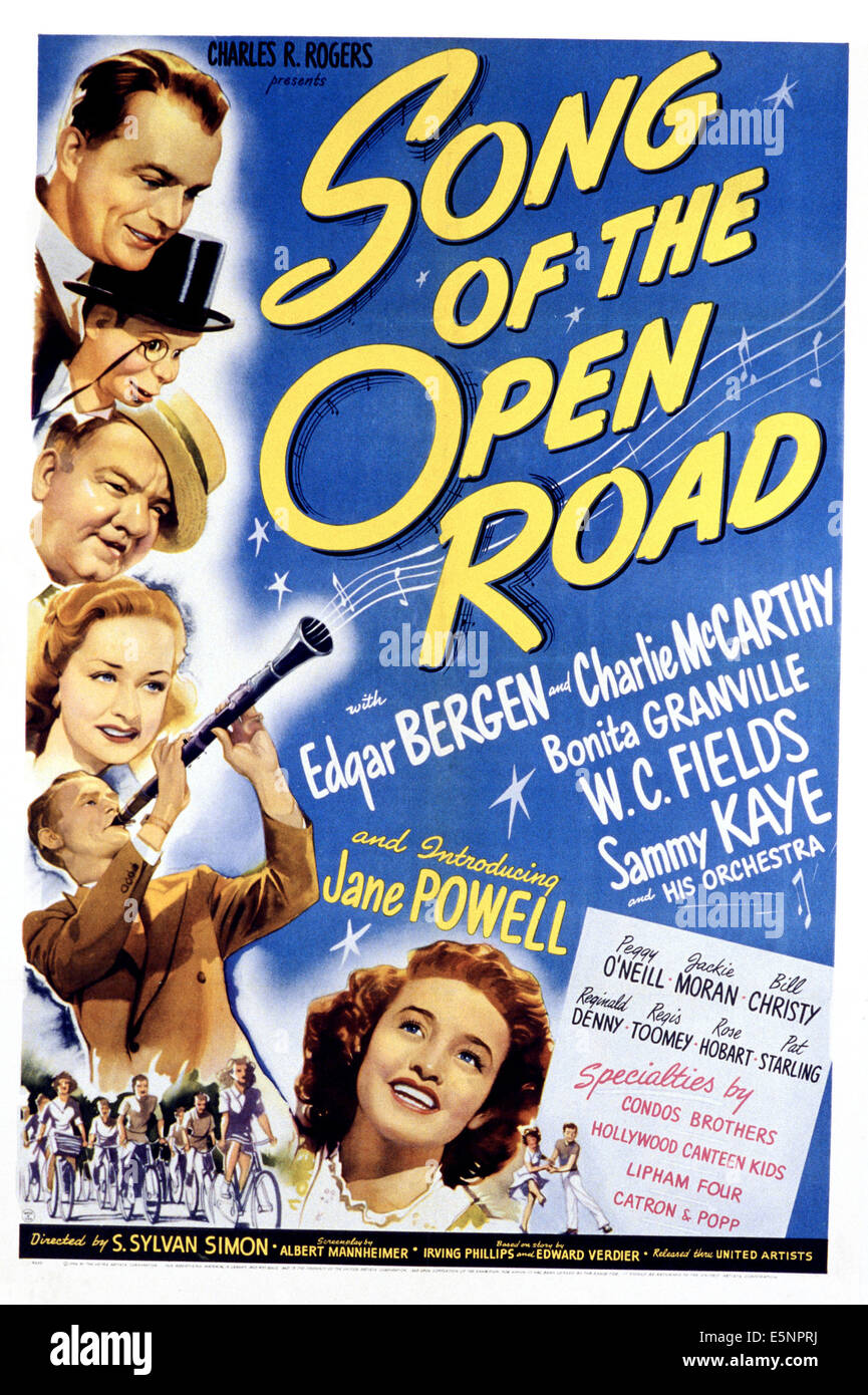 Song Of The Open Road Top To Bottom Edgar Bergen Charlie Mccarthy Wc Fields Bonita