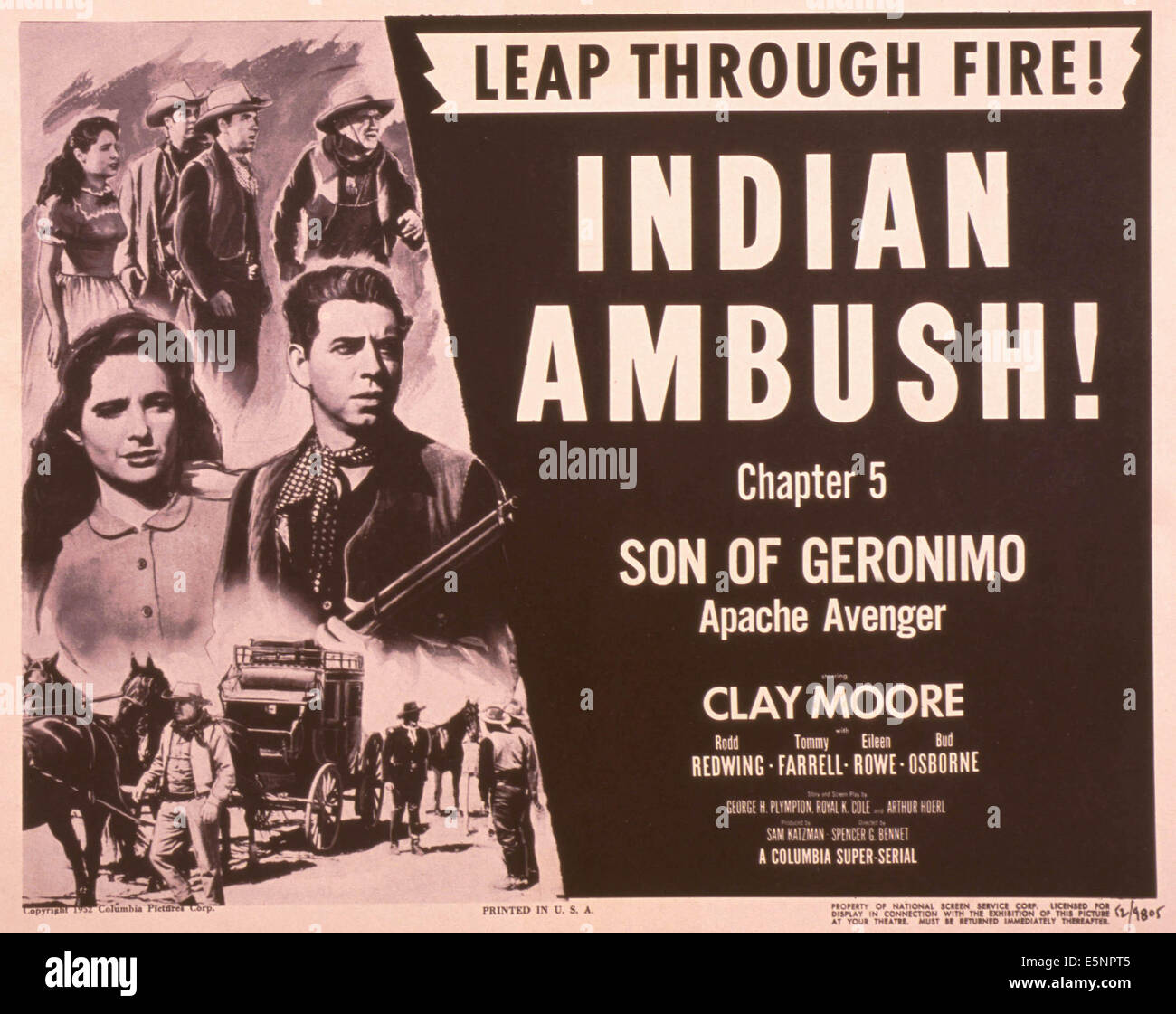 SON OF GERONIMO: APACHE AVENGER, US poster, center from left: Eileen ...