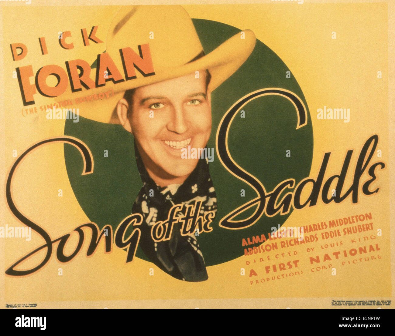 SONG OF THE SADDLE, US poster, Dick Foran, 1936 Stock Photo - Alamy