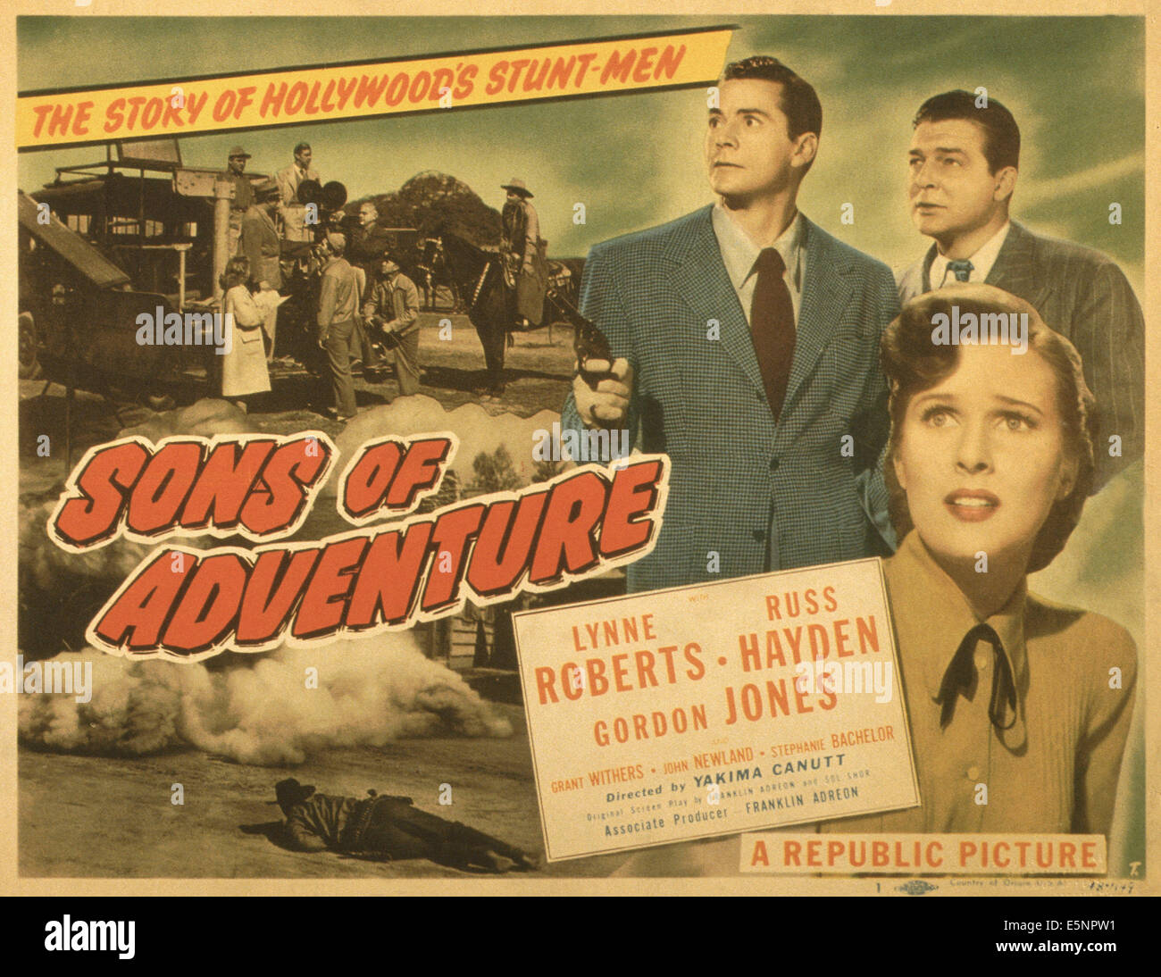 SONBS OF ADVENTURE, US poster, Lynne Roberts (front), rear from left ...