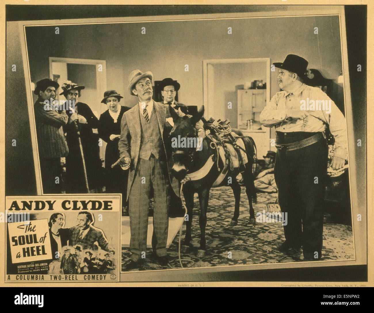 THE SOUL OF A HEEL, US lobbycard, front from left: Andy Clyde, Bud ...