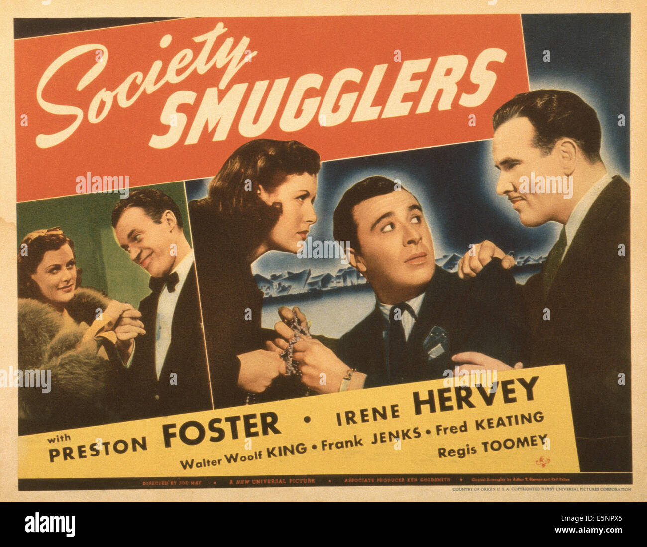 SOCIETY SMUGGLERS, US poster, from left: Irene Hervey, Frank Jenks ...