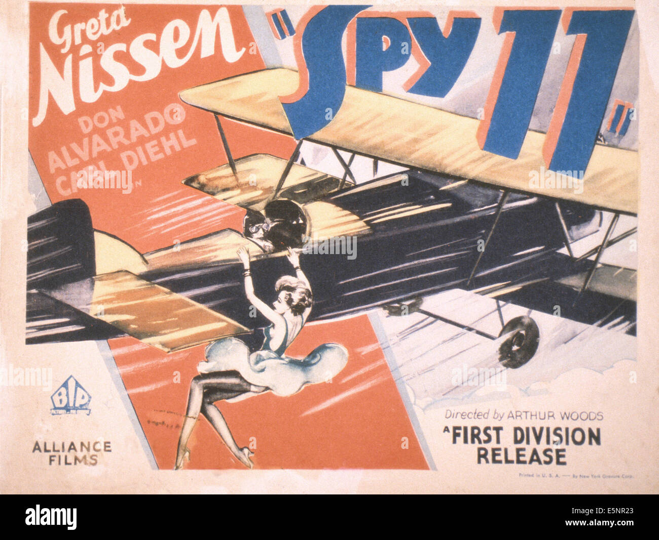 SPY 77, (aka ON SECRET SERVICE), US poster, Greta Nissen, 1933 Stock ...