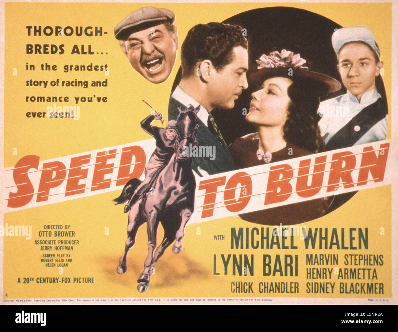 SPEED TO BURN, US poster, from left: Henry Armetta, Michael Whalen ...
