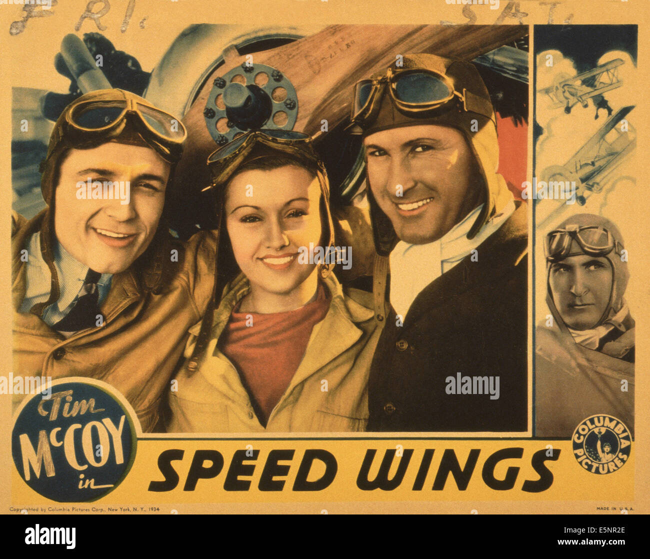 SPEED WINGS, US lobbycard, from left: William Bakewell, Evelyn Knapp ...