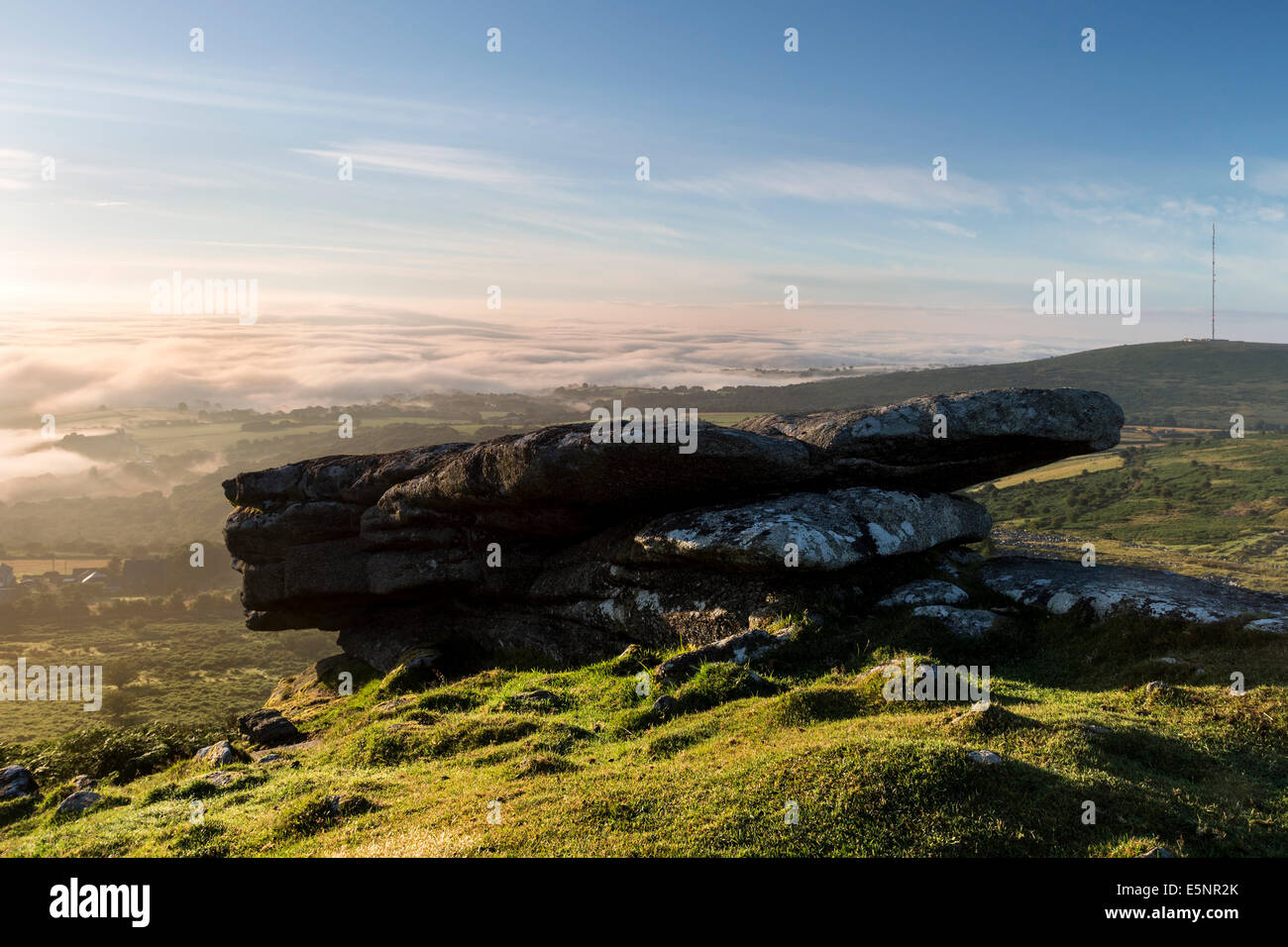 The View East from the Summit of Stowe's Hill at Sunrise, Bodmin Moor ...