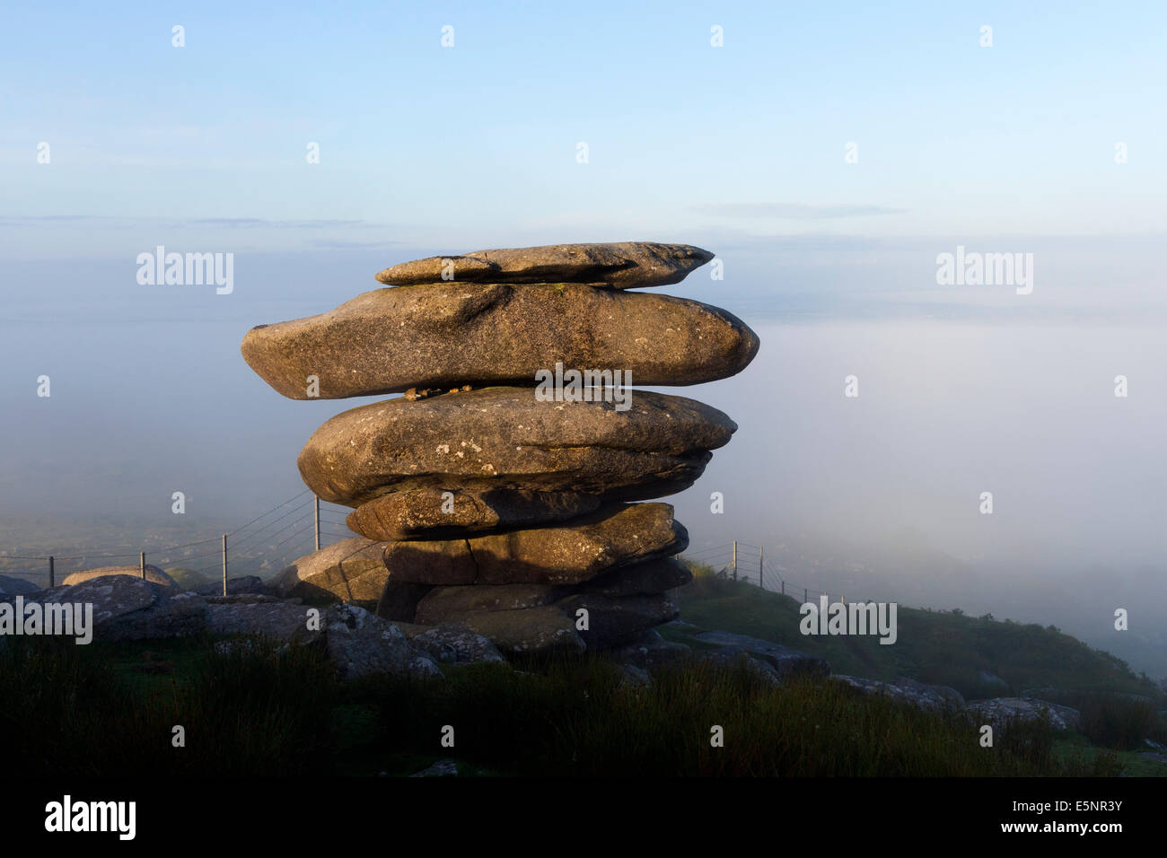 The Cheesering Stones on Stowe's Hill Illuminated by Early Morning ...