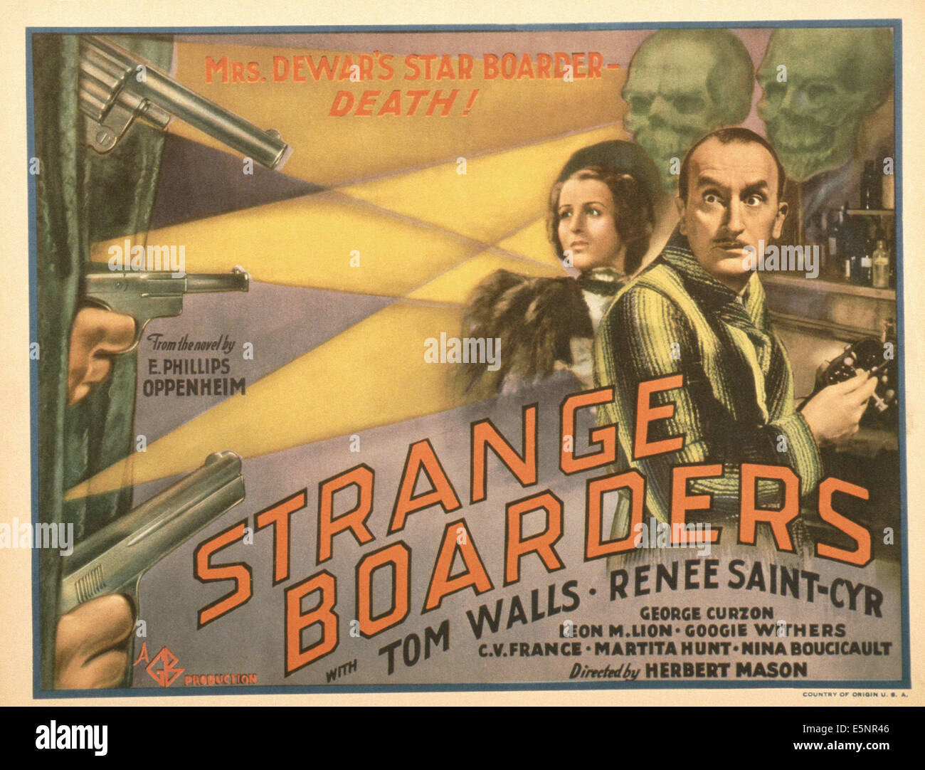 STRANGE BOARDERS, US poster, from left: Renee Saint-Cyr, Tom Walls ...