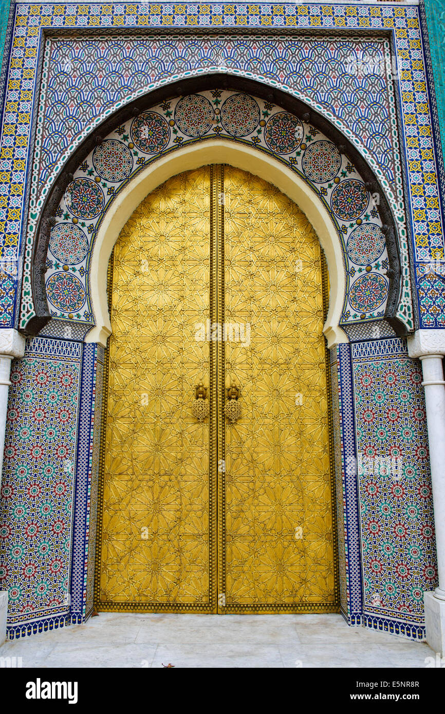 Golden Moorish Gates,Richly ornamented,Engraved Bronze Doors,Lalla Mina ...