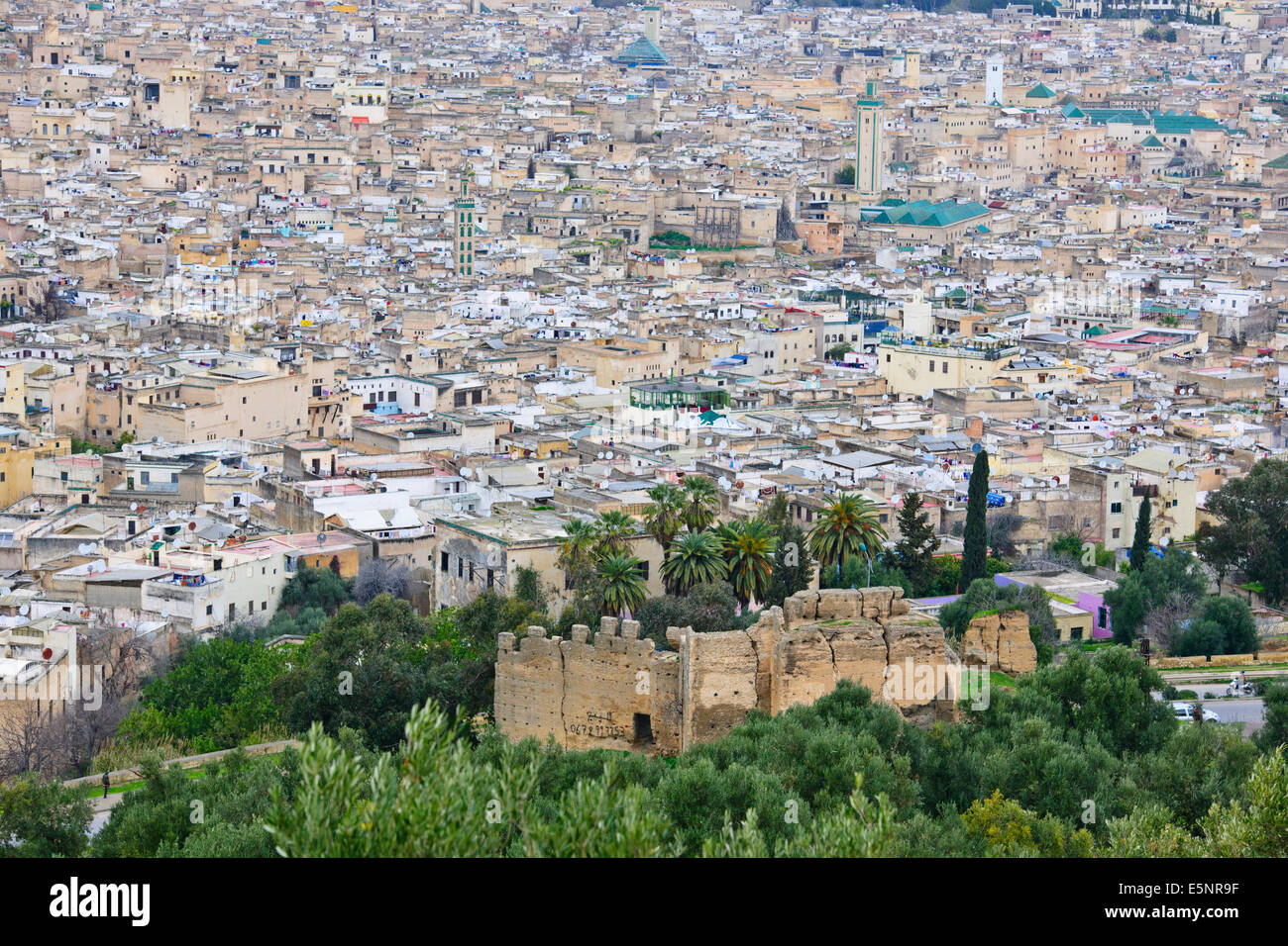 Fez City Skyline looking East and West,Souk,Surrounding Hills,City ...